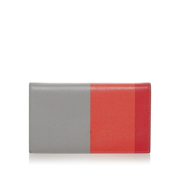 Hermes | Other | Hermes Notebook Cover Gray Orange Leather Ladies ...